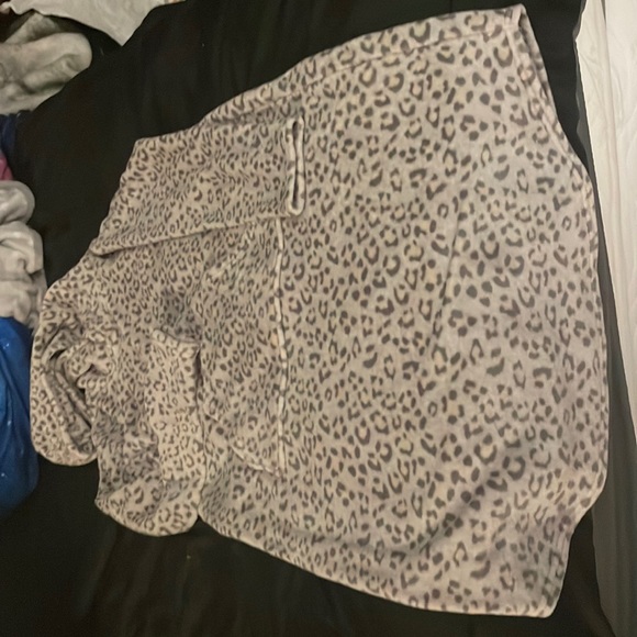Intimates & Sleepwear | A Gray Cheetah Print Sleepwear Dress Like ...